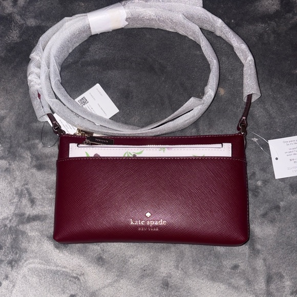 kate spade | Bags | Kate Spade Sadie Crossbody Set Deep Berry Nwt ...
